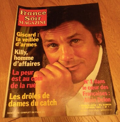 Alain DELON n° 1 dans le cœur des françaises FRANCE SOIR MAGAZINE n° 1 ...
