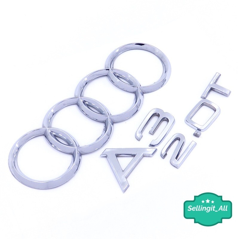 06 07 08 Audi A3 2.0T Liftgate Trunk Emblems Nameplate OEM Rear Rings ...