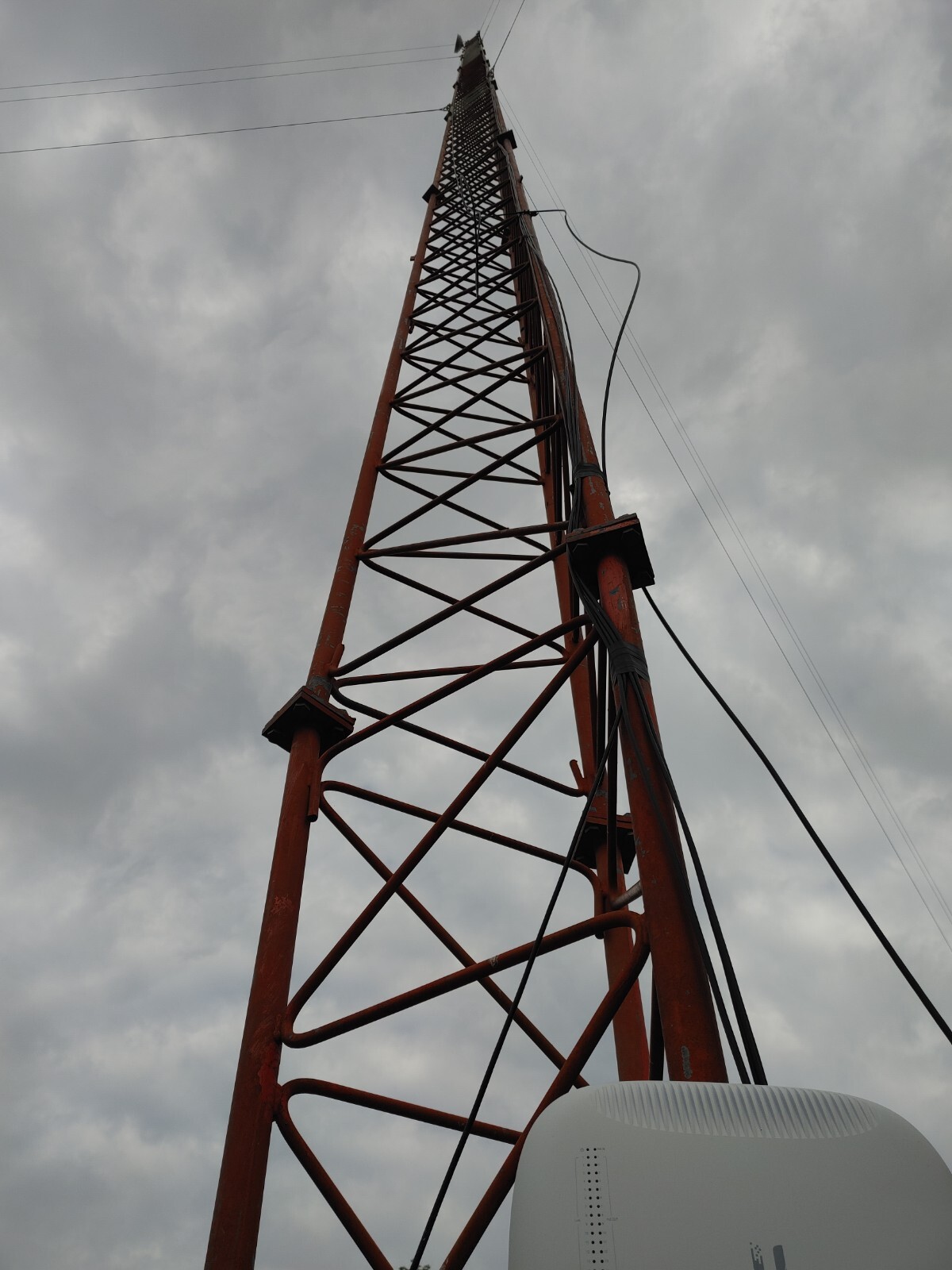 Approx 160 Ft Tall Rohn Tower 65G includes guidewires and other ...