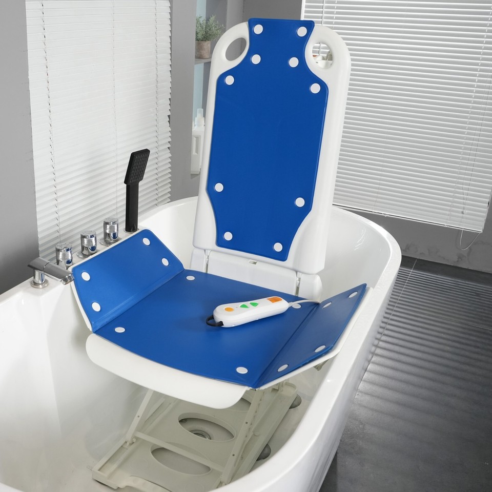 Electric Bath Lift Chair,High-Strength Steel Pole Support,Non-Slip ...