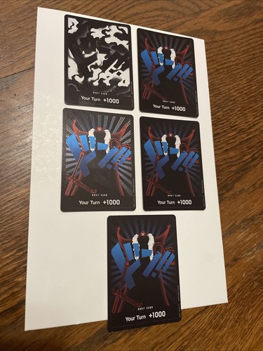 One Piece - Black Beard “DON!!” Card x1 Plus One Buggy “DON!!” Card x4 ...