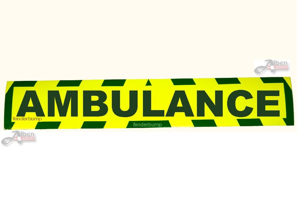 MAGNETIC AMBULANCE HI VIZ CHEVRONS Safety SIGN CAR FIRST AID EQUIPMENT ...
