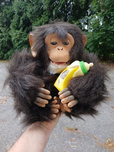 2005 Tiger FurReal Friends Cuddle Chimp Monkey w/ Banana Plush Animated ...