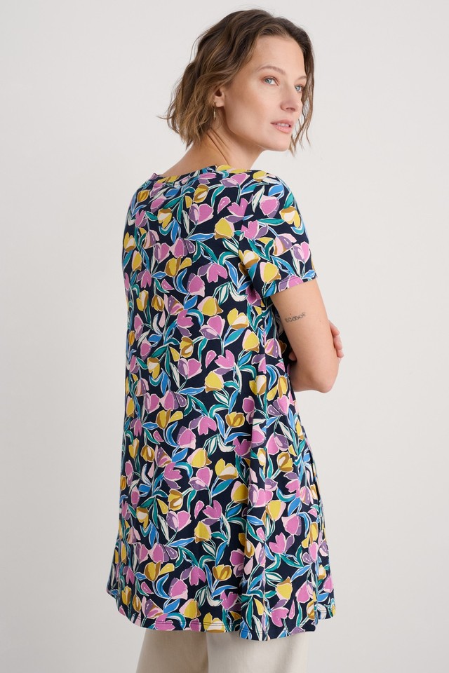 Seasalt Women's Tunic - multi Screenprint Jersey A-Line Tunic - Regular ...