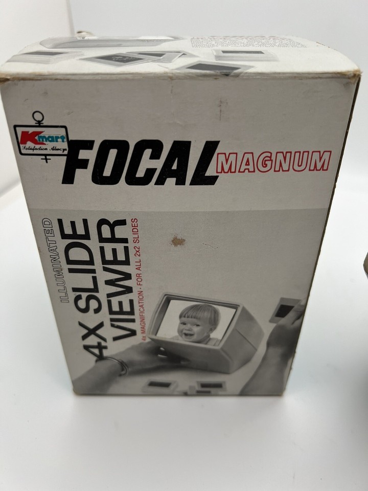 Vintage KMart Focal Magnum 4X Slide Viewer - 2x2 Slides WITH BOX ...