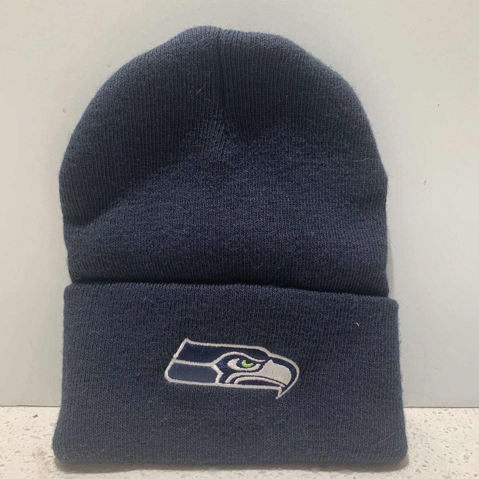 Seattle Seahawks NFL Team Headwear Embroidered Knit Cap Beanie Blue ...