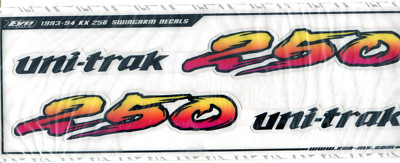 UNI-TRAK Decals Graphics Stickers KX 250 1993-1994 swingarm | eBay