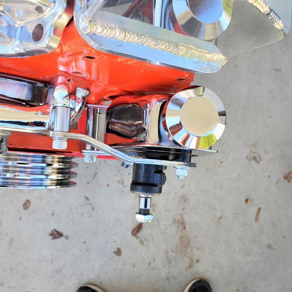 Small Block Chevy Chrome Power Steering Bracket | SHORT Water Pump ...