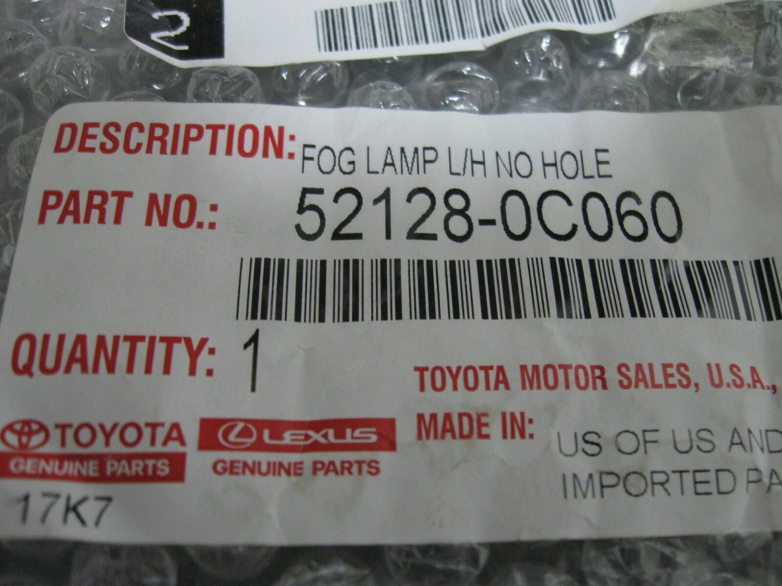 NEW GENUINE OEM TOYOTA LEFT FOG LIGHT COVER FOR 13-18 TUNDRA SR5 (PN ...