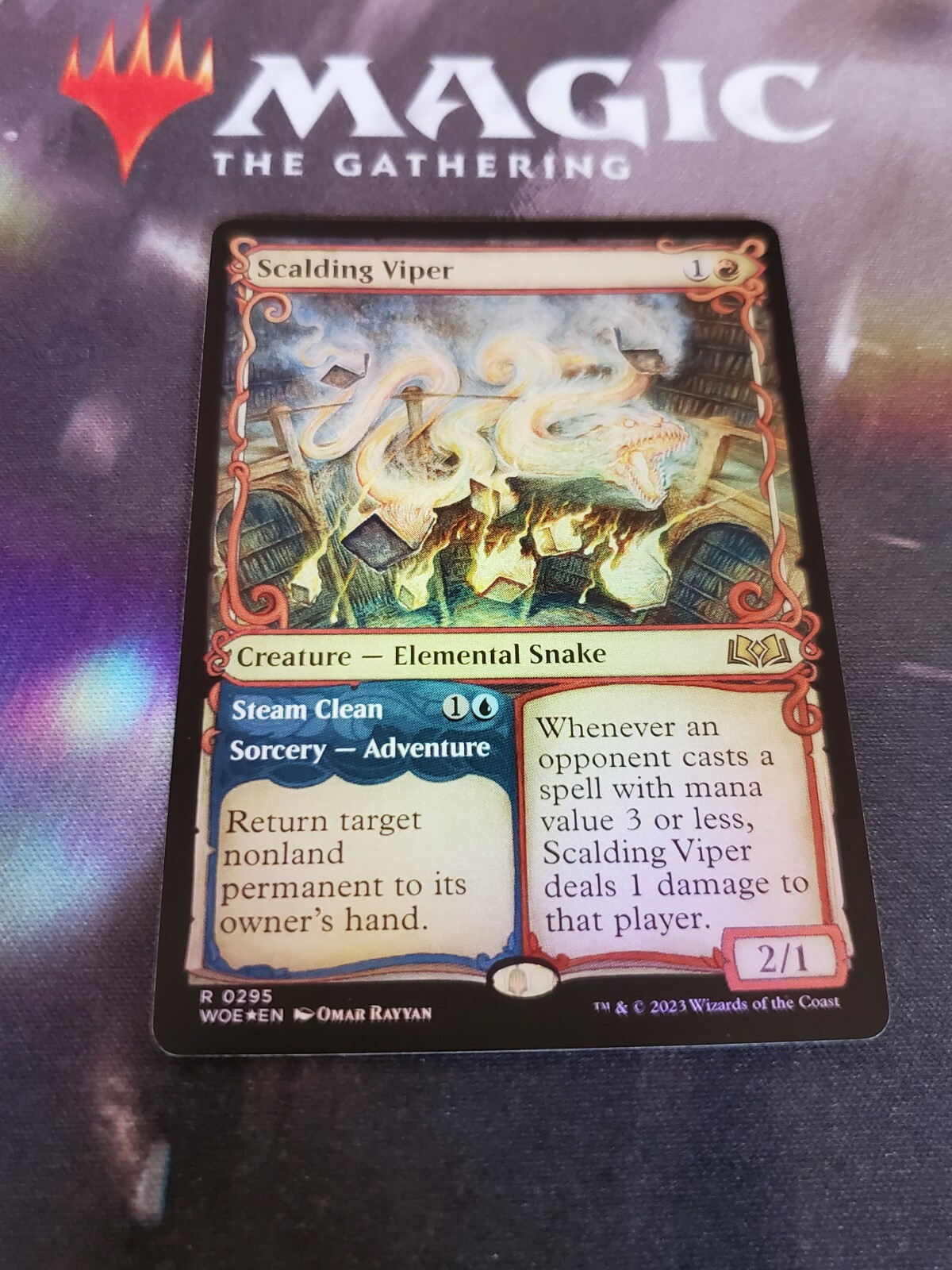 Mtg. Scalding Viper. Foil Showcase. Wilds of Eldraine. Pack Fresh | eBay