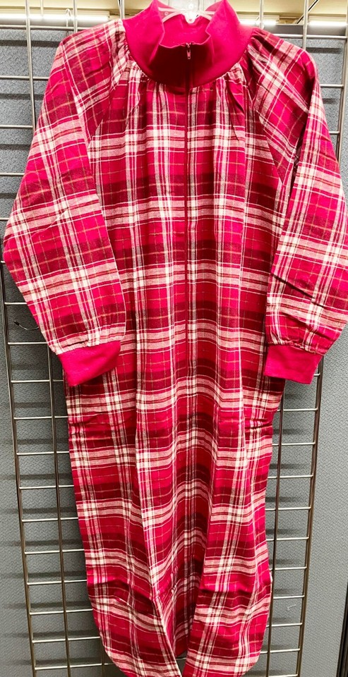 New 100% Cotton Zip Flannel Night Gown Lounger 52" 1X 2X 3X Free ...