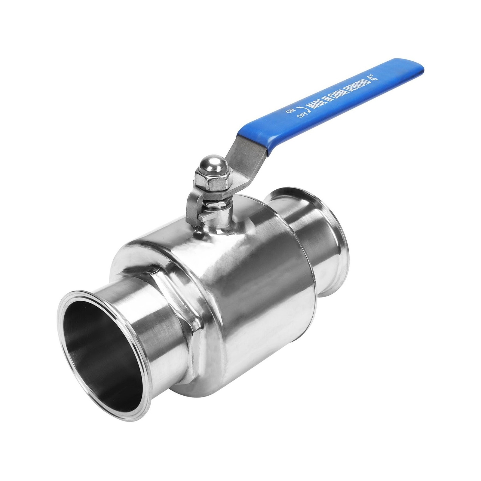 DERNORD 4 inch Tri-Clamp Clover Ball Valve 2pc Stainless Steel 304,PTFE ...
