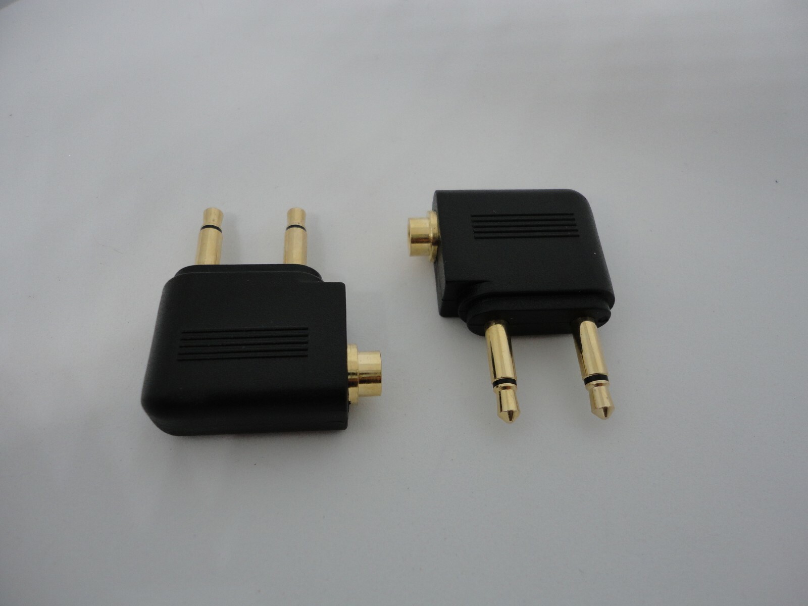 2Pcs Pack Lot Airplane Dual Double 3.5mm Mono Audio Splitter Adapter ...