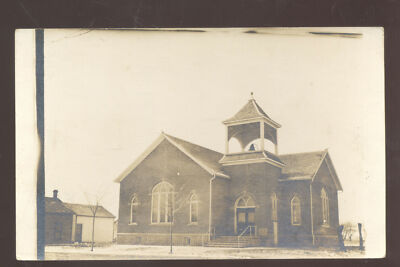 RPPC COLWICH KANSAS CHRISTIAN CHURCH BUILDING REAL PHOTO POSTCARD | eBay