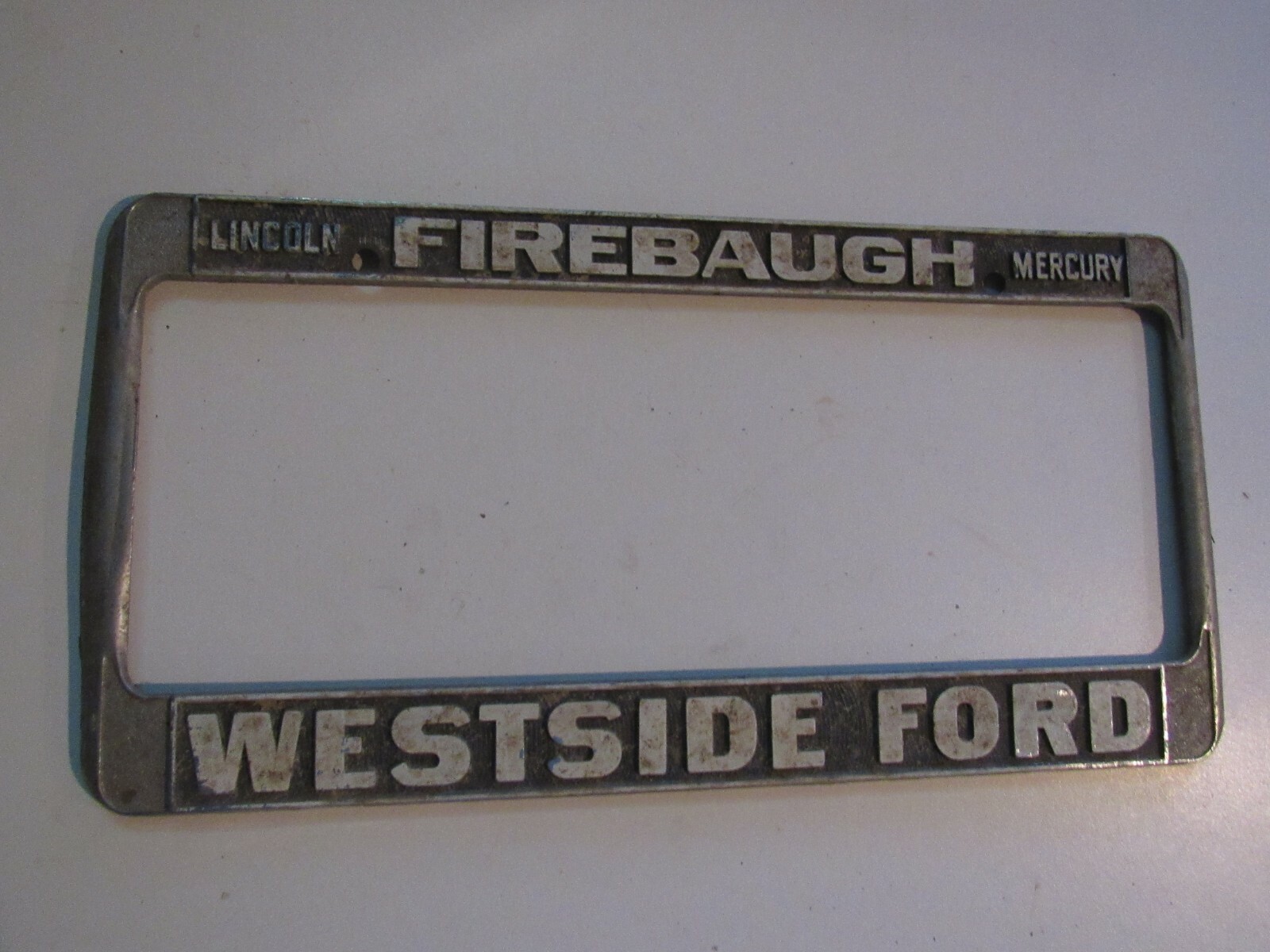 Firebaugh Westside Ford Lincoln Mercury License Plate Frame Metal ...