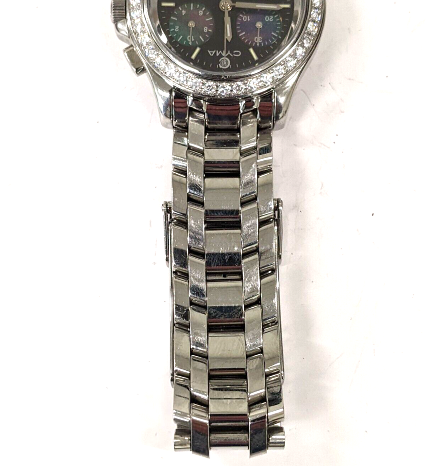 Cyma Navy Star Stainless Steel Diamond Bezel 34mm Quartz (Preowned) | eBay
