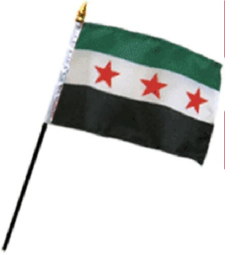2 Pack Syria 3 STARS 4"x6" Flag Desk Table Stick 100D | eBay