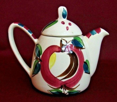 Purinton Slip Ware Pottery Mid Century Modern Apple Pattern LIDDED ...