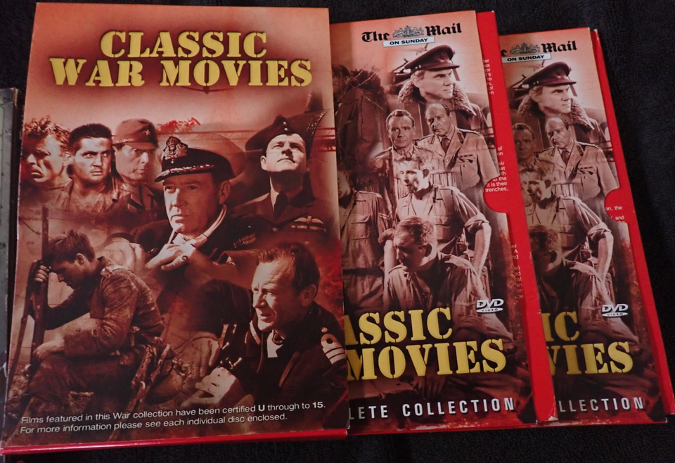 38 X WW2 WAR FILMS DVD'S MAINLY ISSUED BY DAILY MAIL + ALL SLEEVES AND ...