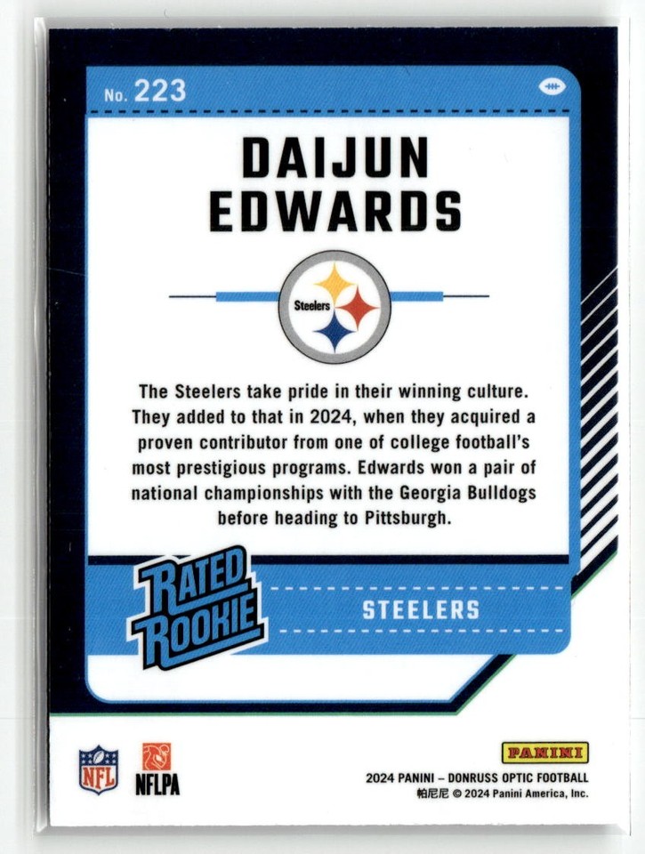 2024 Donruss Optic #223 Daijun Edwards RC | eBay