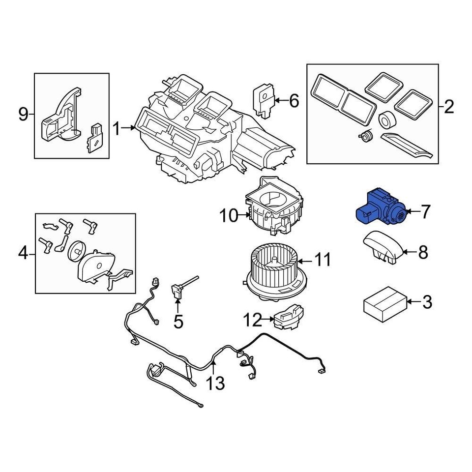 For BMW X5 2007-2013 BMW 64119240180 HVAC Duct Air Temperature Sensor ...