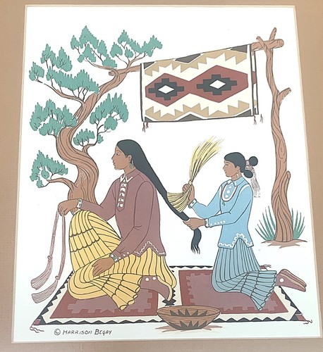 Harrison Begay - Navajo Indian Artist - Women - Framed, Matted, Glass ...