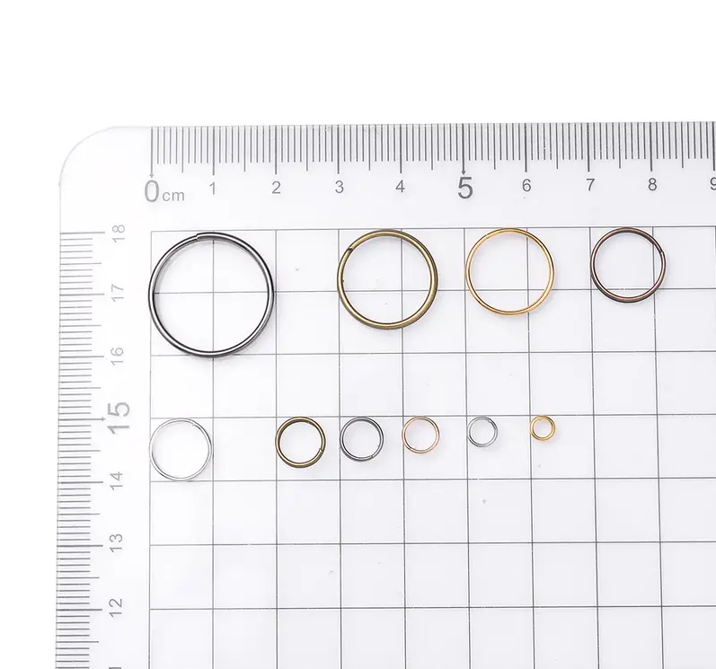 5mm Round Split Ring Double Loop Key Rings Keychain Rustproof Metal | eBay