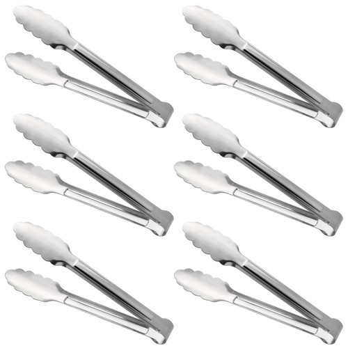 Stainless Steel Food Tongs - Serving Tong Set of 6 12 Inch 707091466646 ...