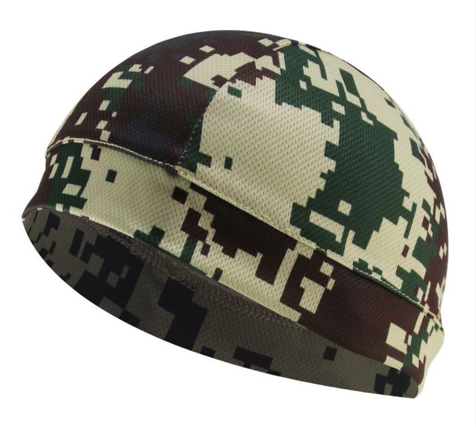 Dome Cap Helmet Liner Elastic FootBall Biker Beanie Hat Head Wrap ...