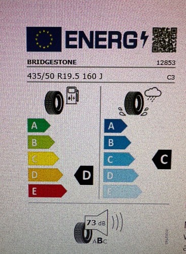 Aufliger Reifen: Bridgestone aus Werk neu W435/50 R19.5 160J R166 M+S ...