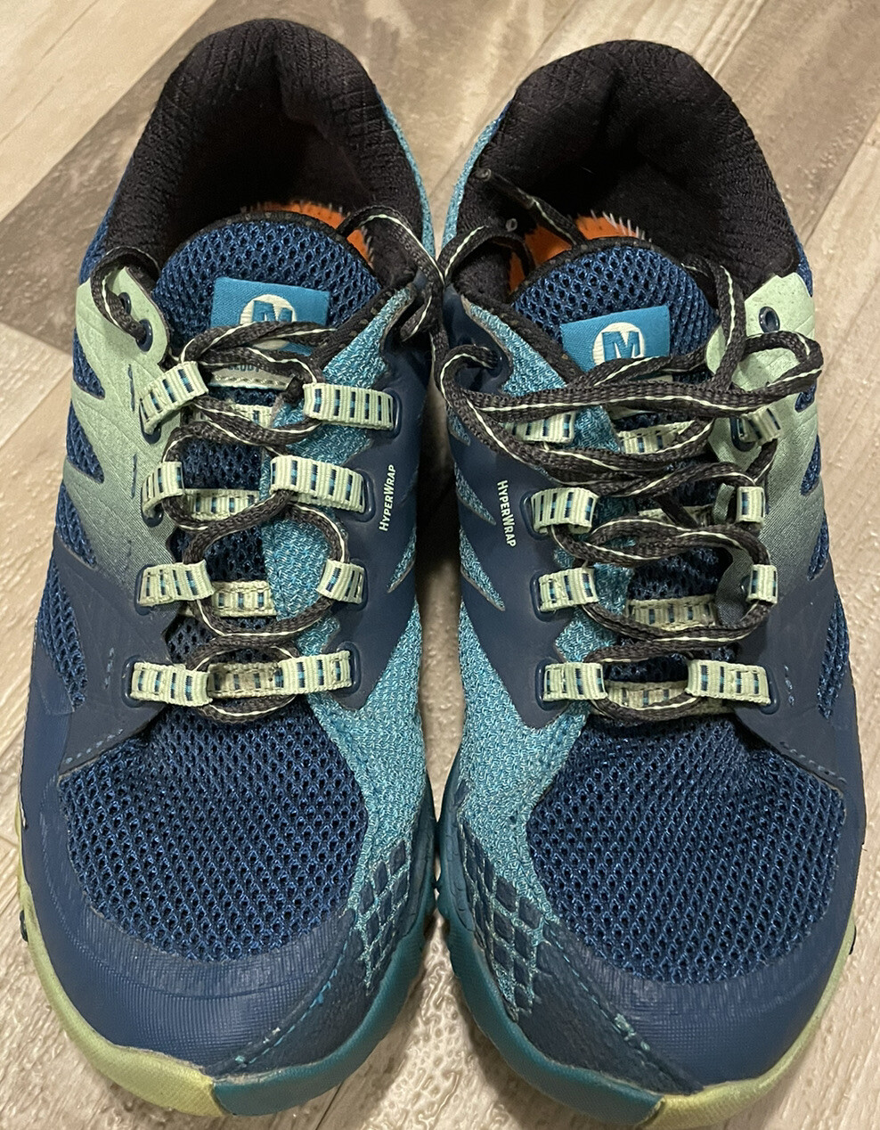 Merrell Hyperwrap Unifly Blue/ Green Shoe Women Size … - Gem