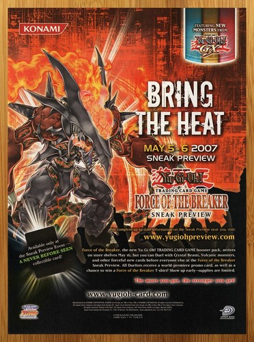 2007 Yu-Gi-Oh! TCG Force of the Breaker Print Ad/Poster Official GX CCG ...
