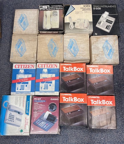 VINTAGE Job Lot of x30 Calculators Adding Machines Phones & Answering ...