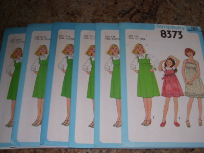 🌺 UNCIRCULATED 1978 SIMPLICITY #8373 - TEEN GIRLS EMPIRE DRESS PATTERN ...