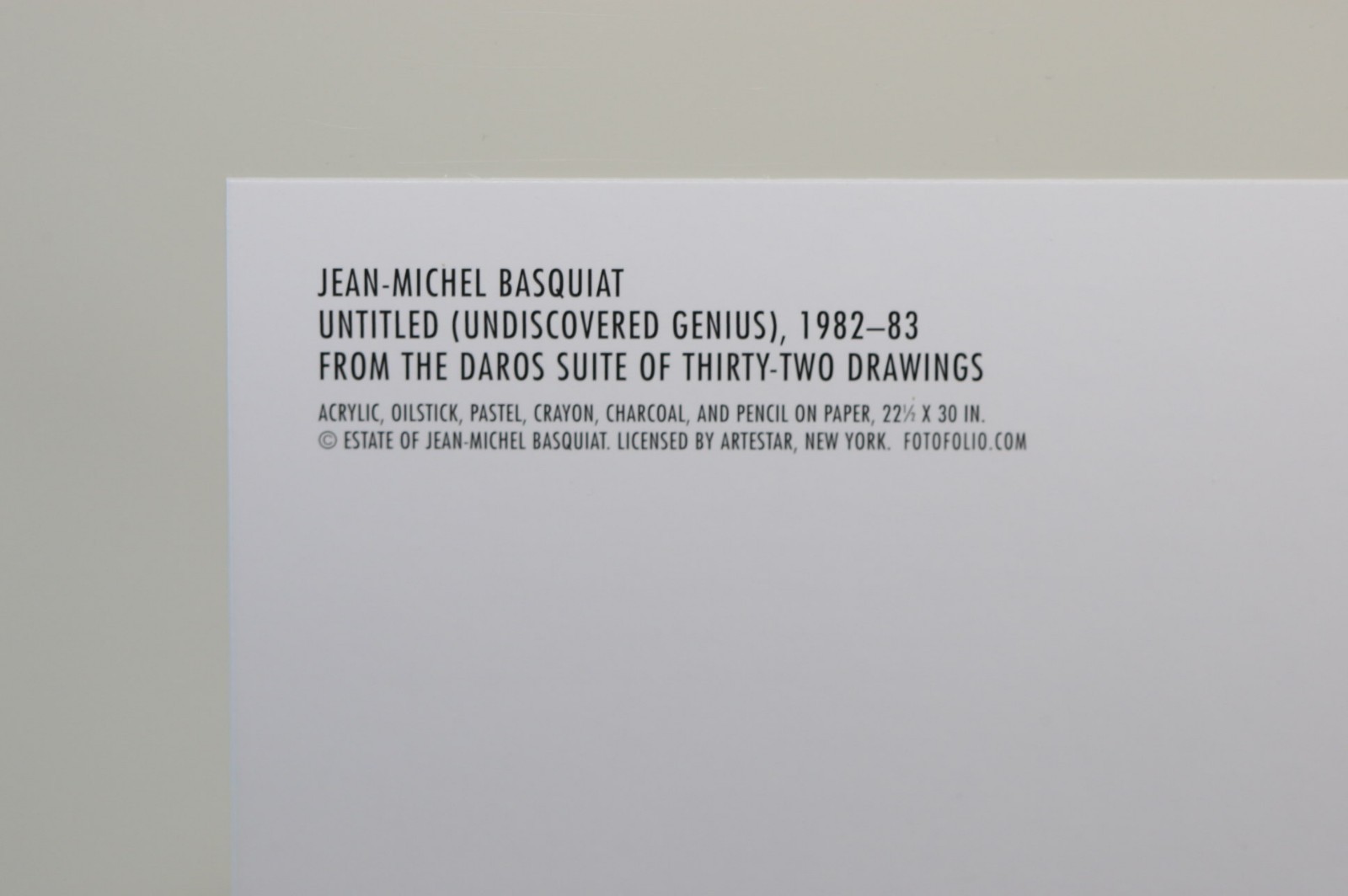 JEAN-MICHEL BASQUIAT: "UNDISCOVERED GENIUS" 1982, rare Art-Postcard NEW ...