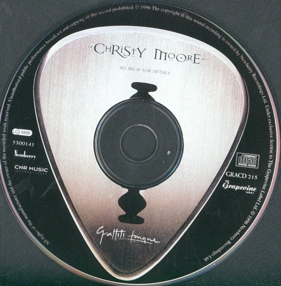Christy Moore Graffiti Tongue CD UK The Grapevine Label 1996 in jewel ...