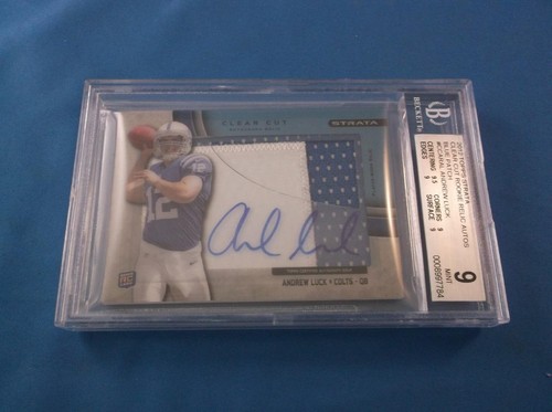 2012 Topps Strata - Clear Cut Autograph Rookie Relics Andrew Luck #CCAR ...
