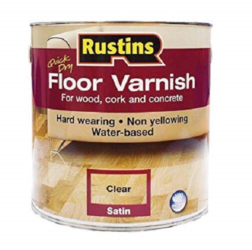 Rustins Floor Varnish for Wood Hard Floors Satin CLEAR 1L 5015332000043 ...