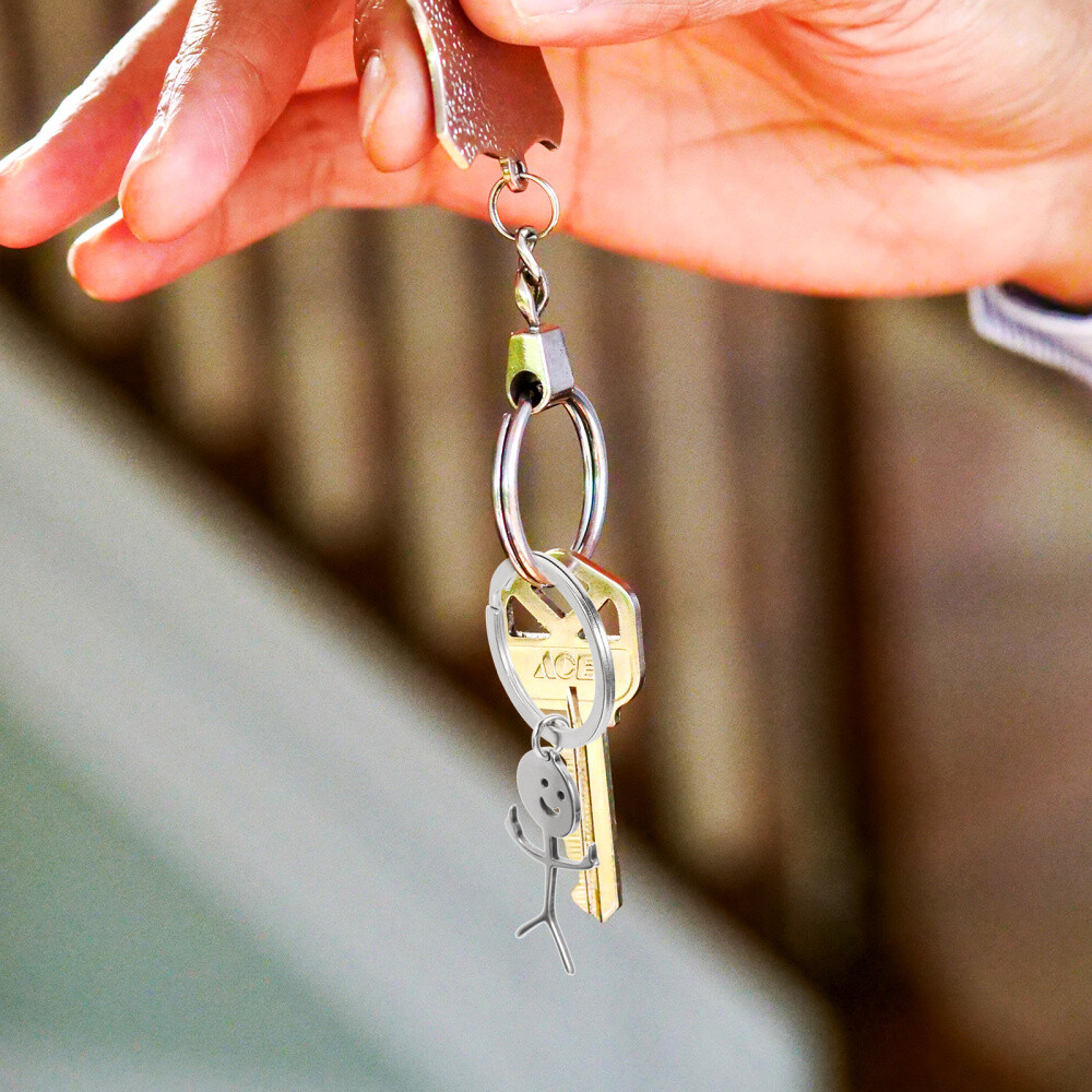 Alloy Middle Finger Keychain Miss Man Novelty Charm Keychains for Men ...