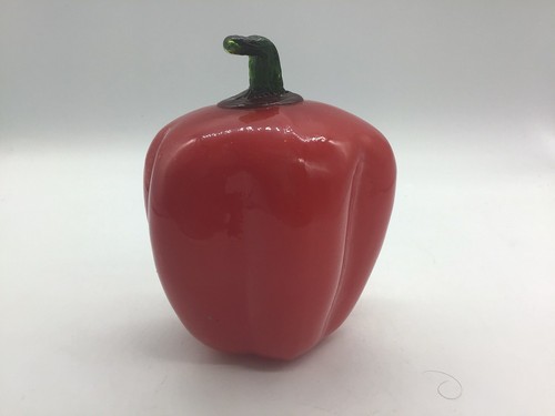 Vintage Murano Style Art Glass Red Pepper Decor (4.25 In Tall X 3.25 ...