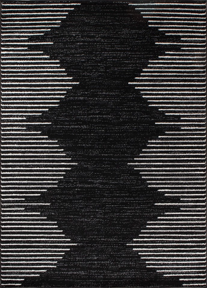 Rugshop Bohemian Stripe Stain Resistant High Traffic Living room ...