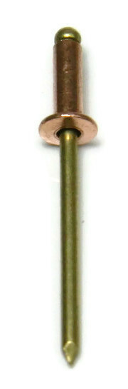 Copper Pop Rivets 1/8 Diameter #4 Copper Blind Rivets with Brass ...