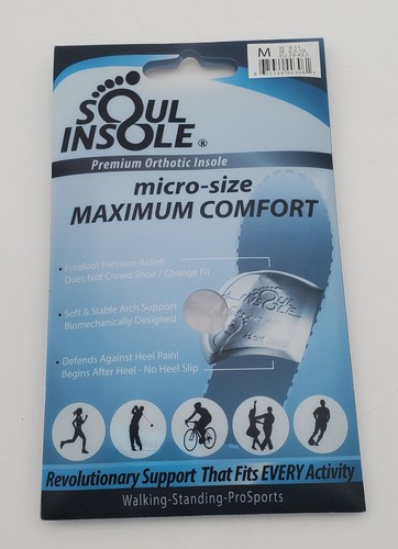 Soul Insole Prem Orthotic Medium Insole Micro-size Maximum Comfort W8 ...