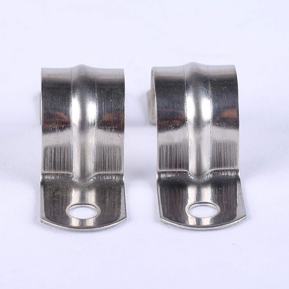 30Pcs 1-1/2" Stainless Steel Pipe Strap Clamps Two Hole Strap for ...