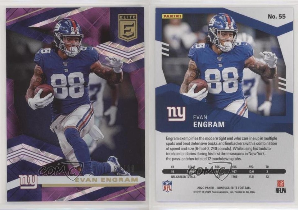 2020 Panini Donruss Elite Purple /99 Evan Engram #55 ow1 | eBay UK