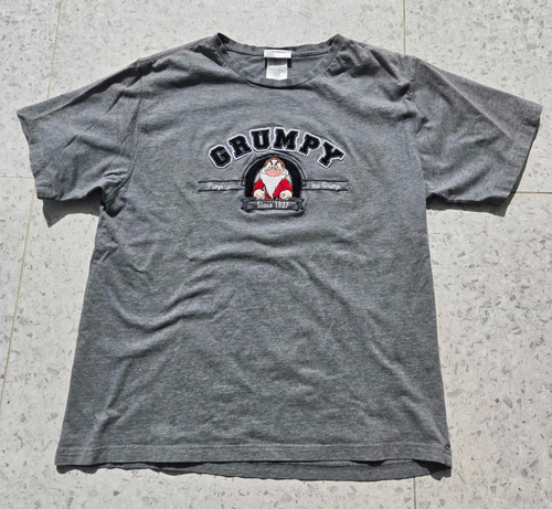 Walt Disney GRUMPY T-SHIRT Pump Up The Grump SNOW WHITE SEVEN DWARFS * LARGE | eBay