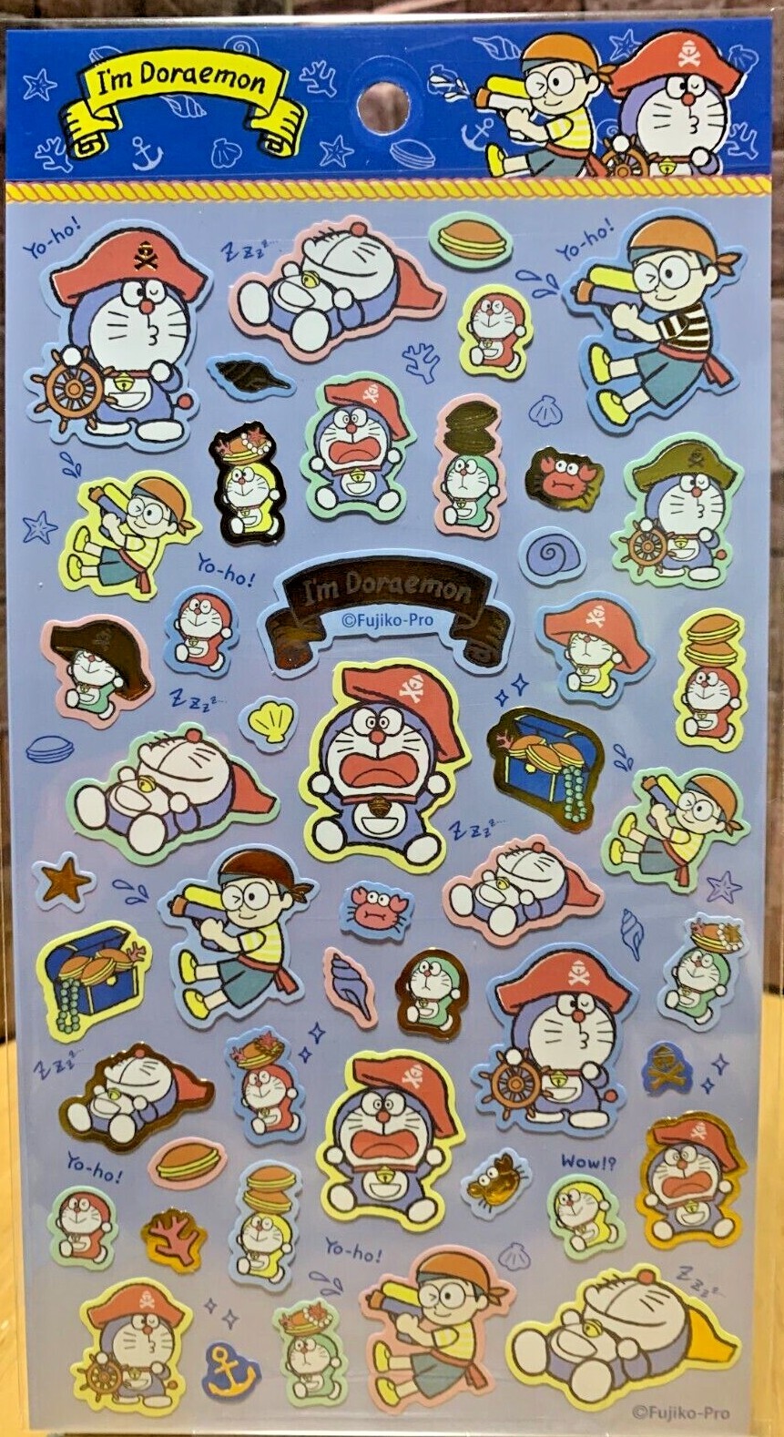 DAISO+Fujiko+Pro+Doraemon+Nobita+Sticker+Shining+golden+Cute+Gift+JAPAN ...