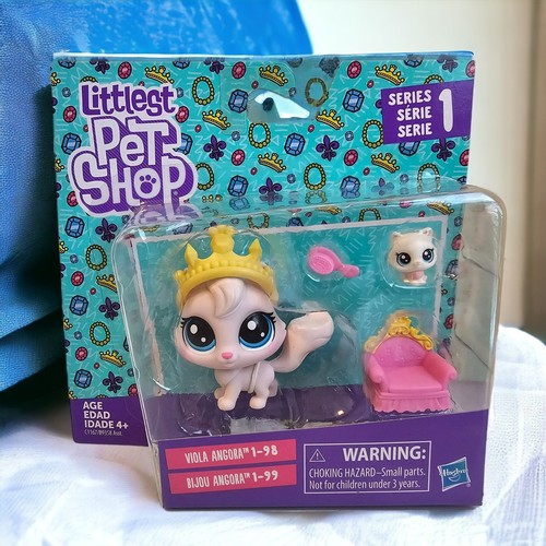 Hasbro Littlest Pet Shop #1-98 Viola Angora Persian Cat #1-99 Bijou ...