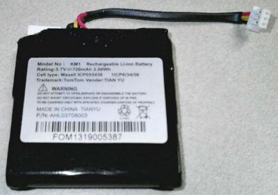 NEW OEM TomTom KM1 GPS Replacement Battery For VIA 1435TM Live 1405M ...