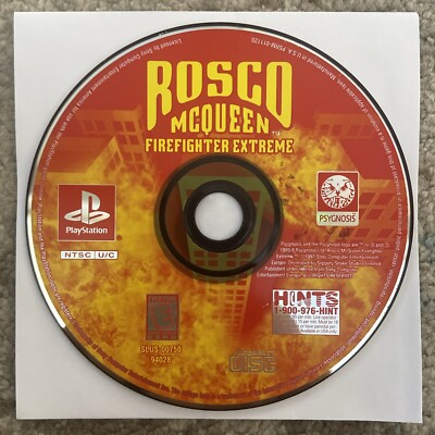 🔥 Rosco McQueen Firefighter Extreme (PlayStation 1 PS1, 1997) Mint Disc ...